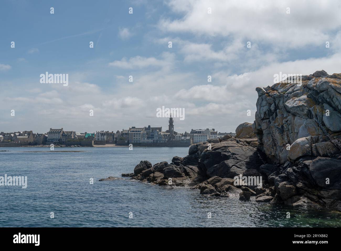 View of the old town of Roscoff, Brittany Stock Photo - Alamy