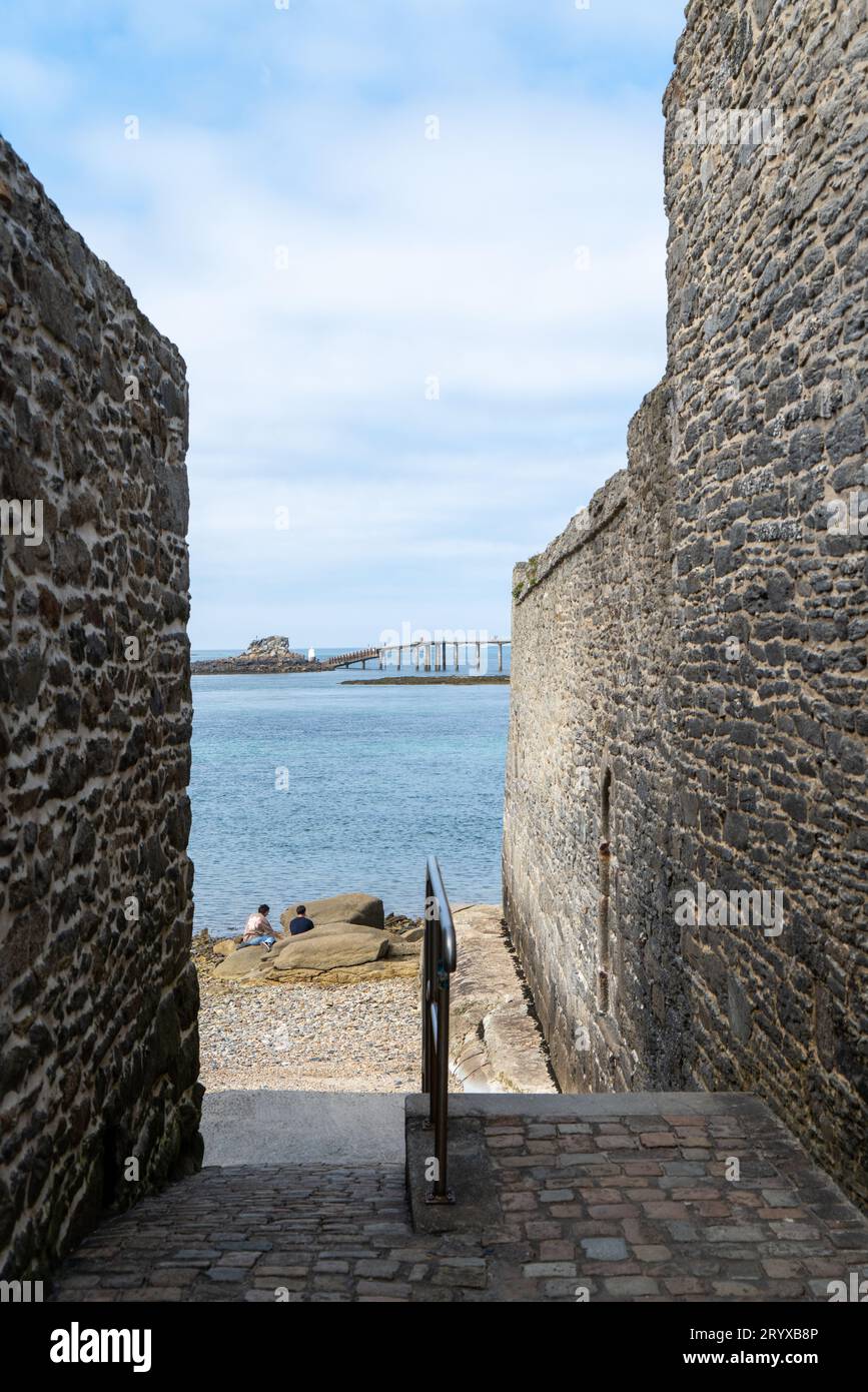 View of the Ile de Batz in Roscoff, Brittany Stock Photo - Alamy