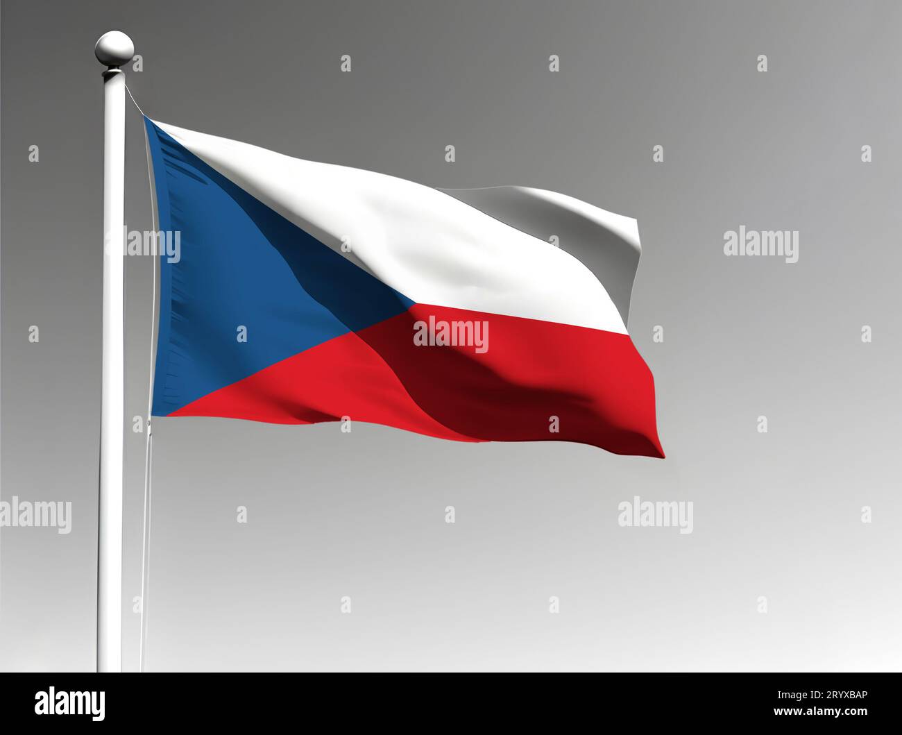 Czech national flag waving on hi-res stock photography and images - Alamy