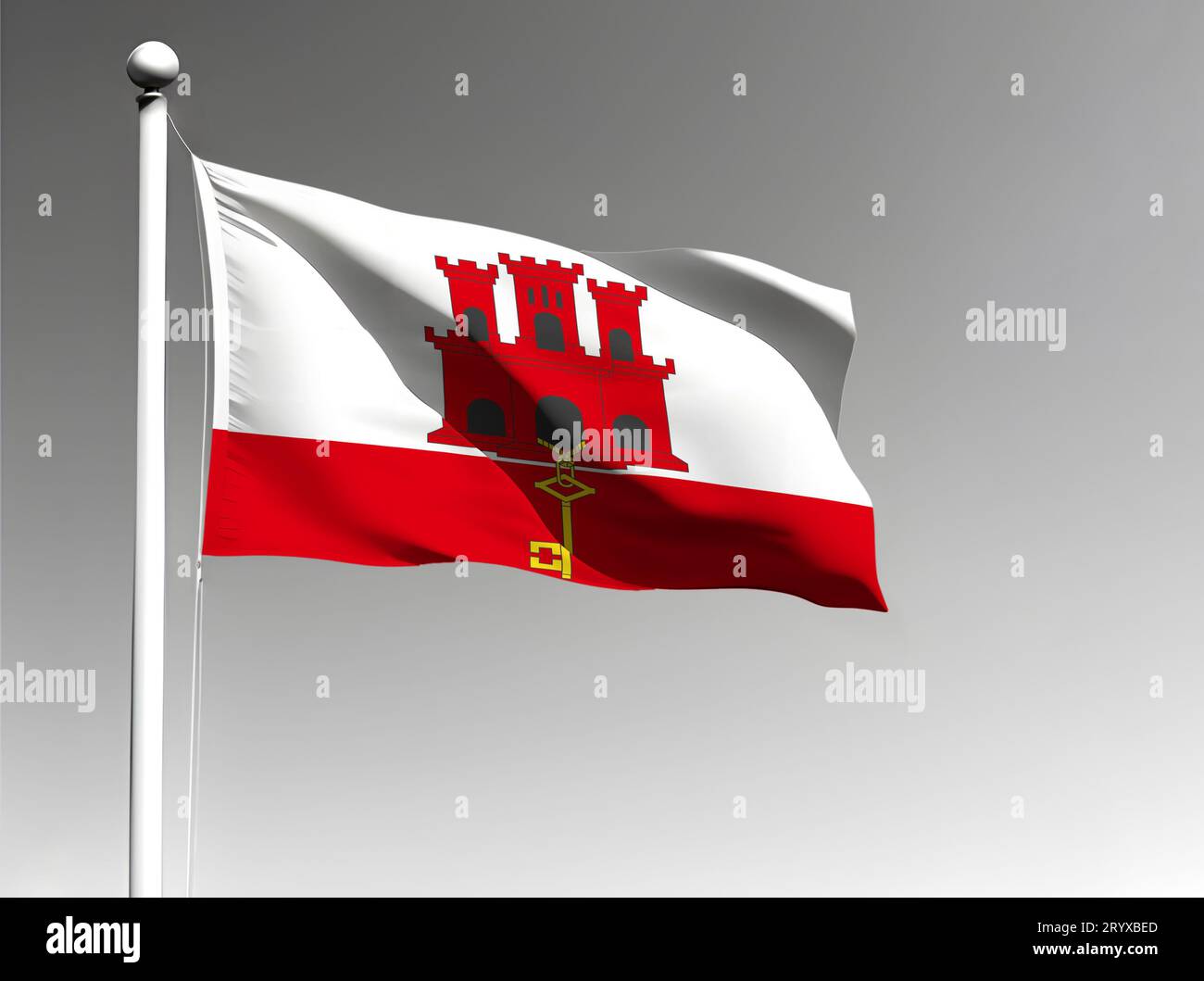 Realistic flag gibraltar on hi-res stock photography and images - Alamy