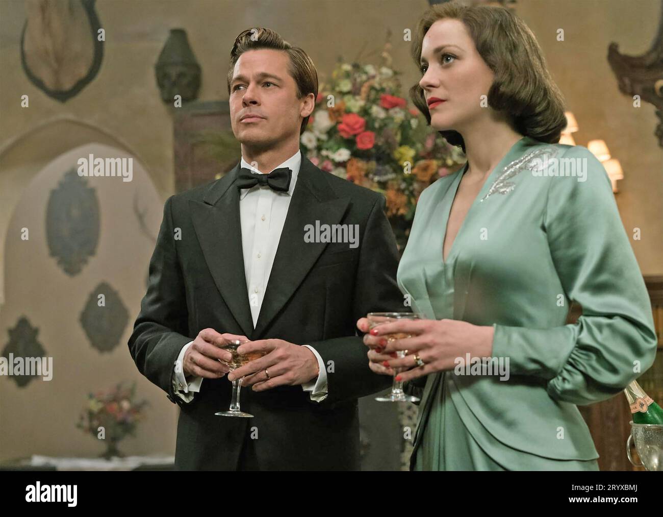 ALLIED 2016 Paramount Pictures film with Brad Pitt and Marion Cotillard ...