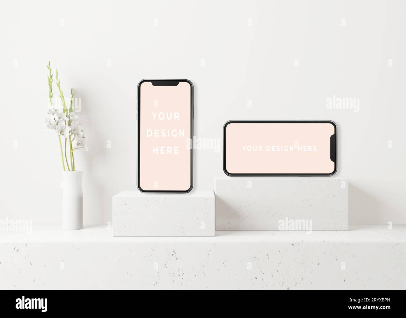 3d rendering of smart devices . All screen graphics for mockup ...