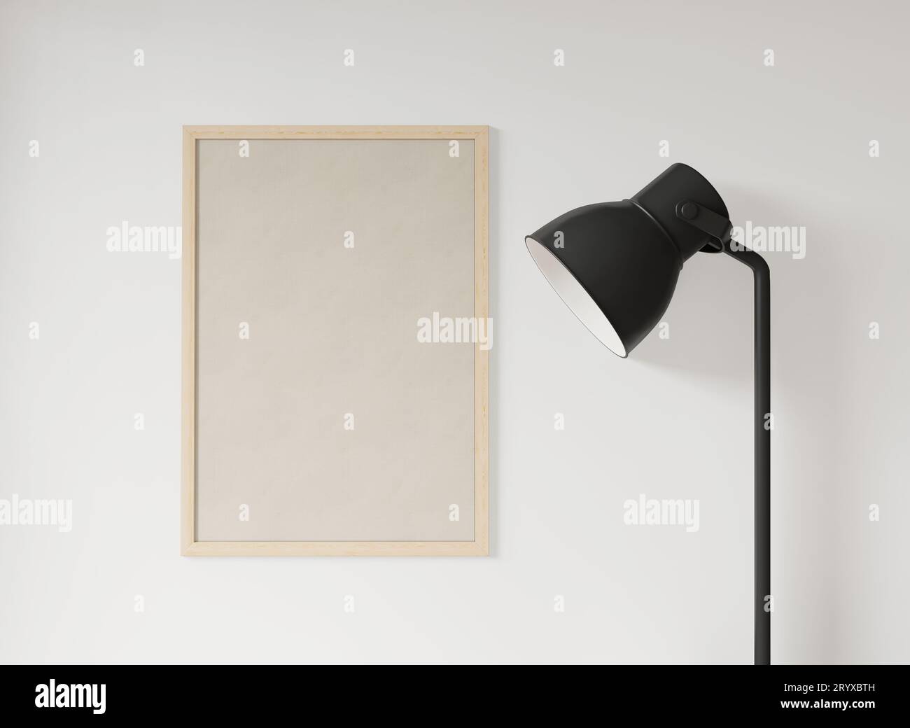 Lamp and frame minimal japanese style Stock Photo - Alamy