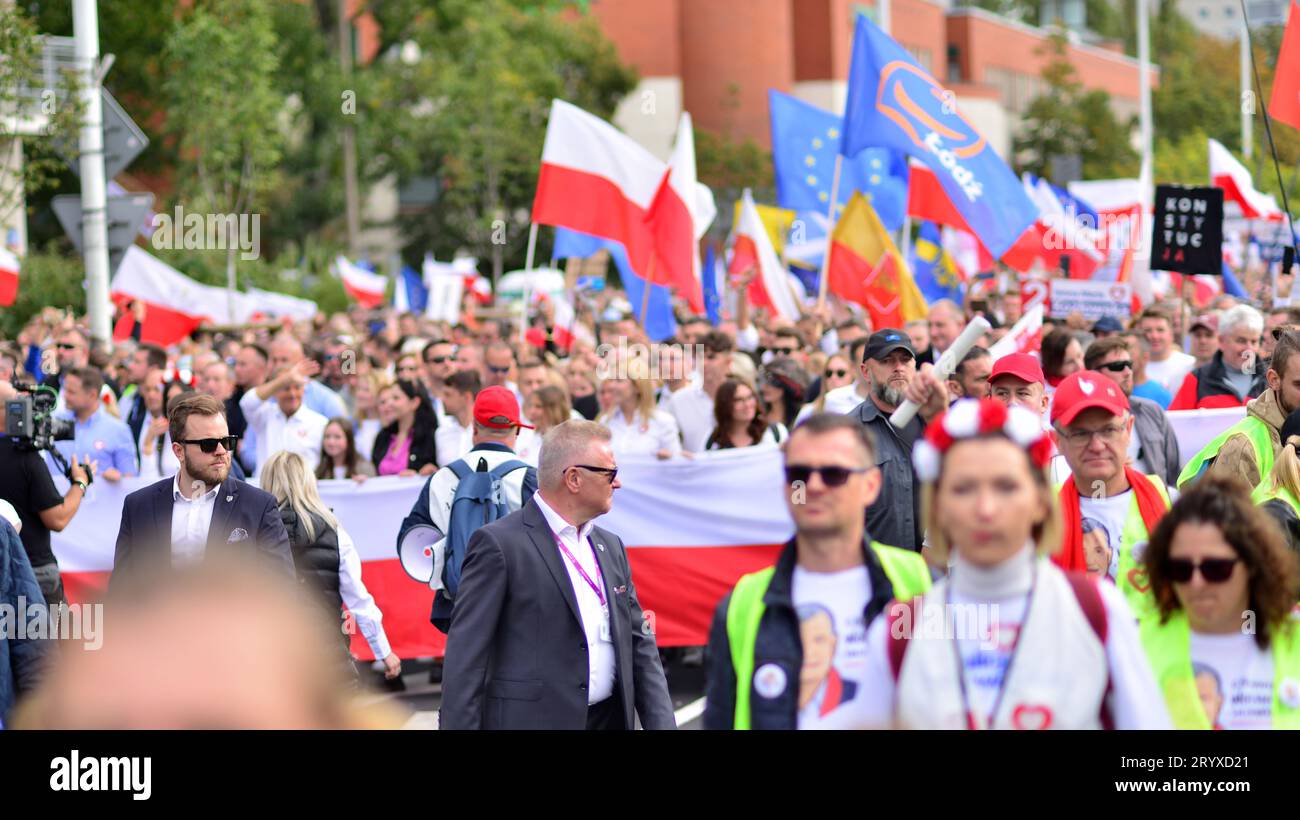 Warsaw, Poland. 1 October 2023. Donald Tusk during of in the biggest ...