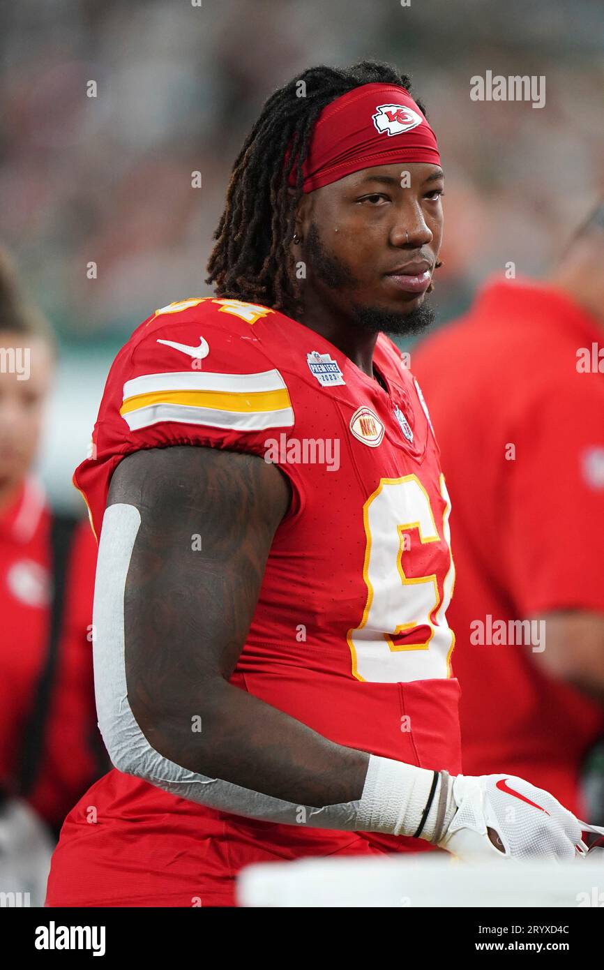 Kansas City Chiefs offensive tackle Wanya Morris (64) during an NFL ...
