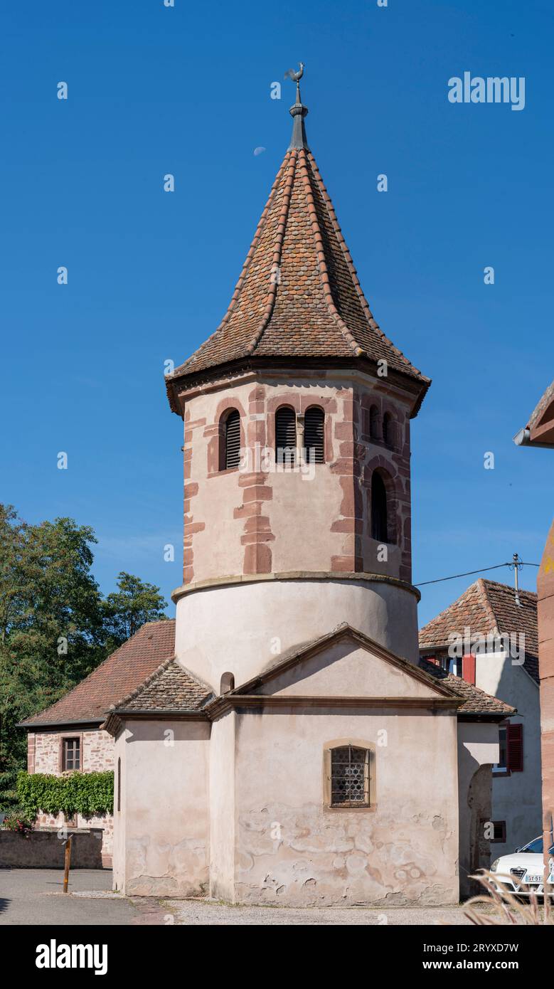 The wine route. View of the Saint Ulrich Chapel from the outside Stock ...