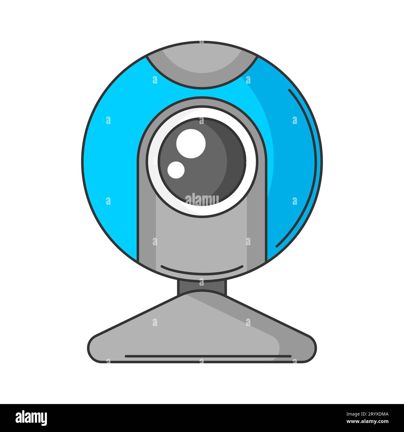 Illustration of web camera. Computer equipment and work device Stock ...