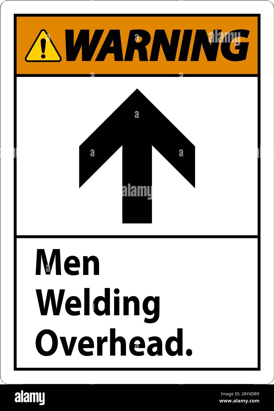 Warning Sign Men Welding Overhead Stock Vector Image & Art - Alamy