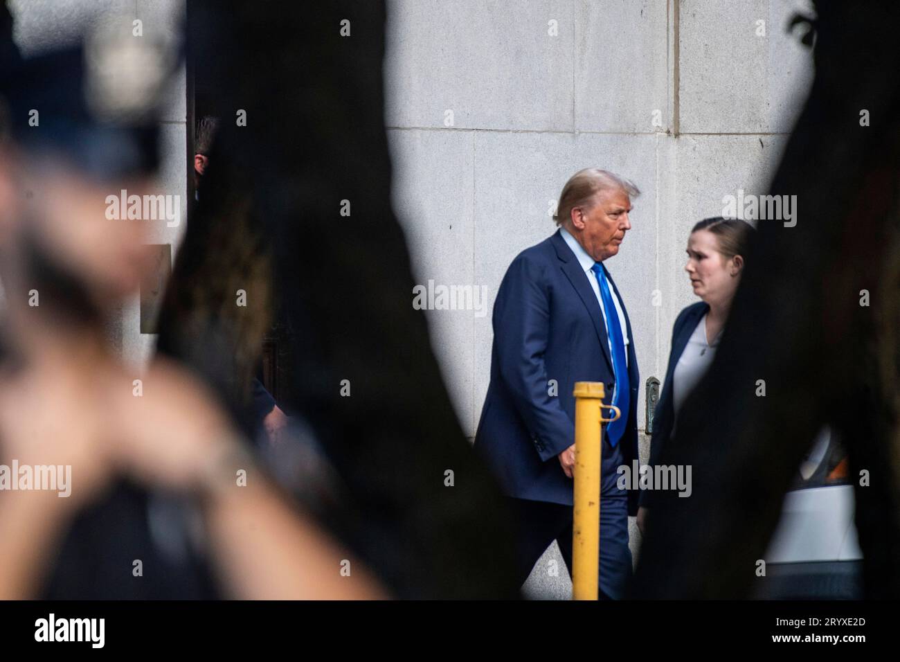 Former President Donald Trump leaves New York Supreme Court on Monday ...