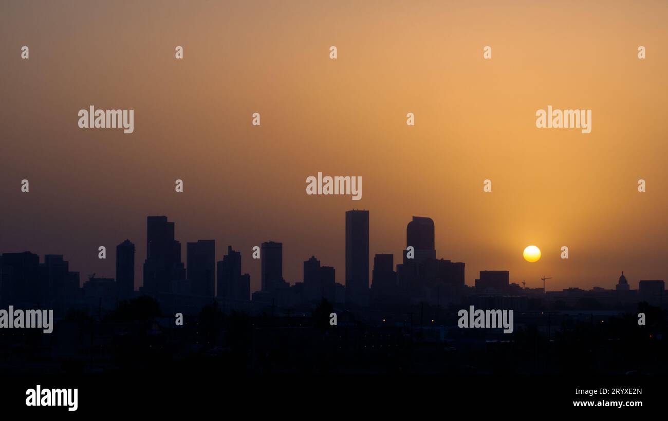 Aerial view downtown denver skyline hi-res stock photography and images ...