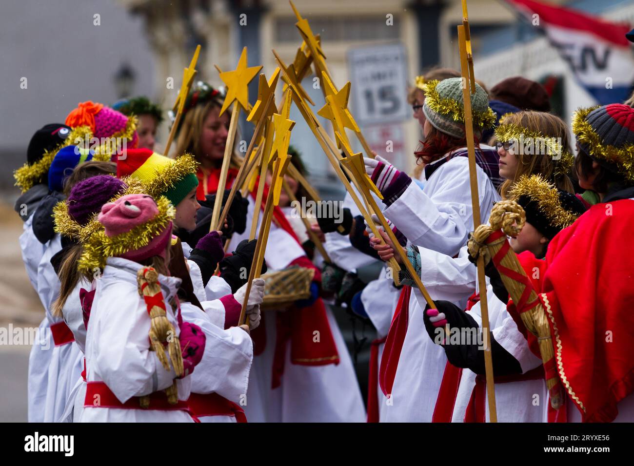 Santa Lucia Children's Procession Stock Photo - Alamy