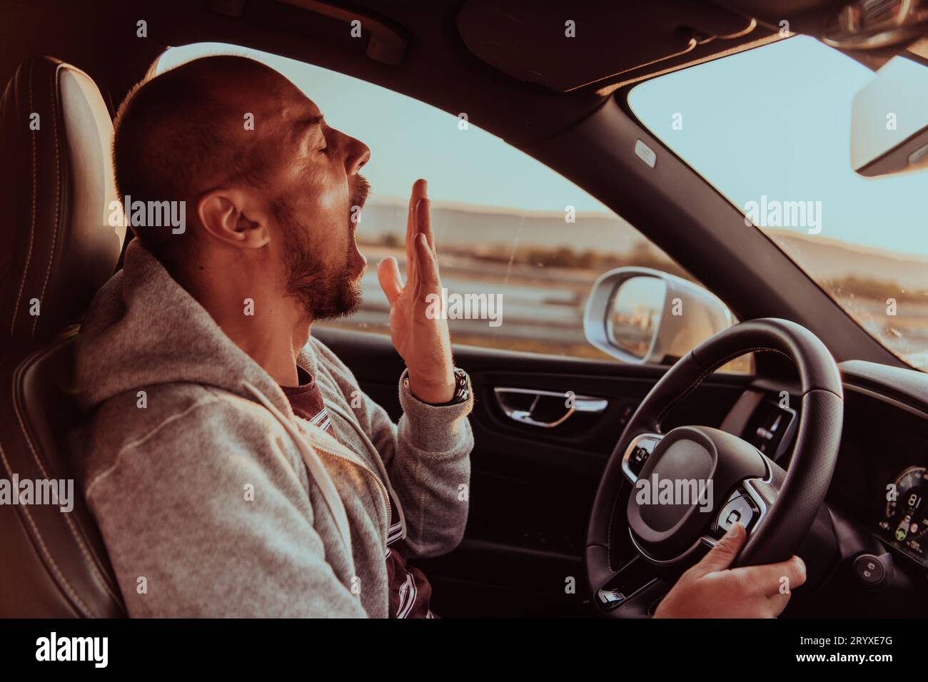 Very tired driver hi-res stock photography and images - Alamy