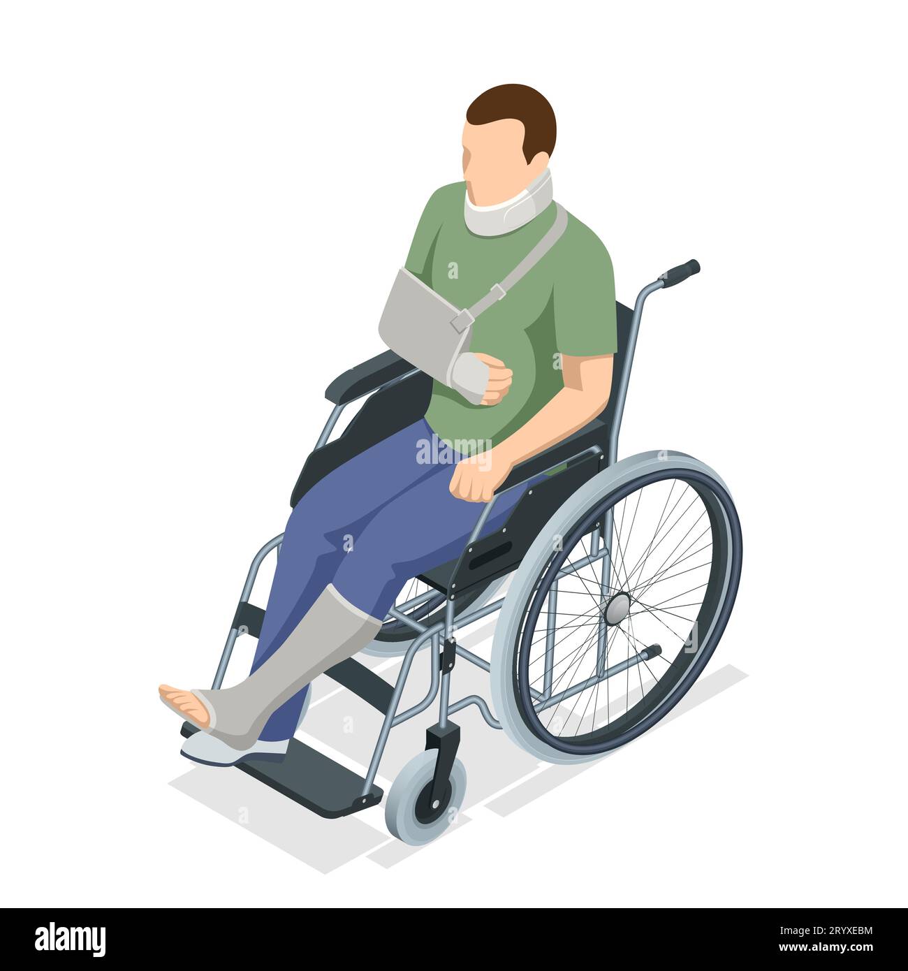 Man broken leg wheelchair hi-res stock photography and images - Alamy