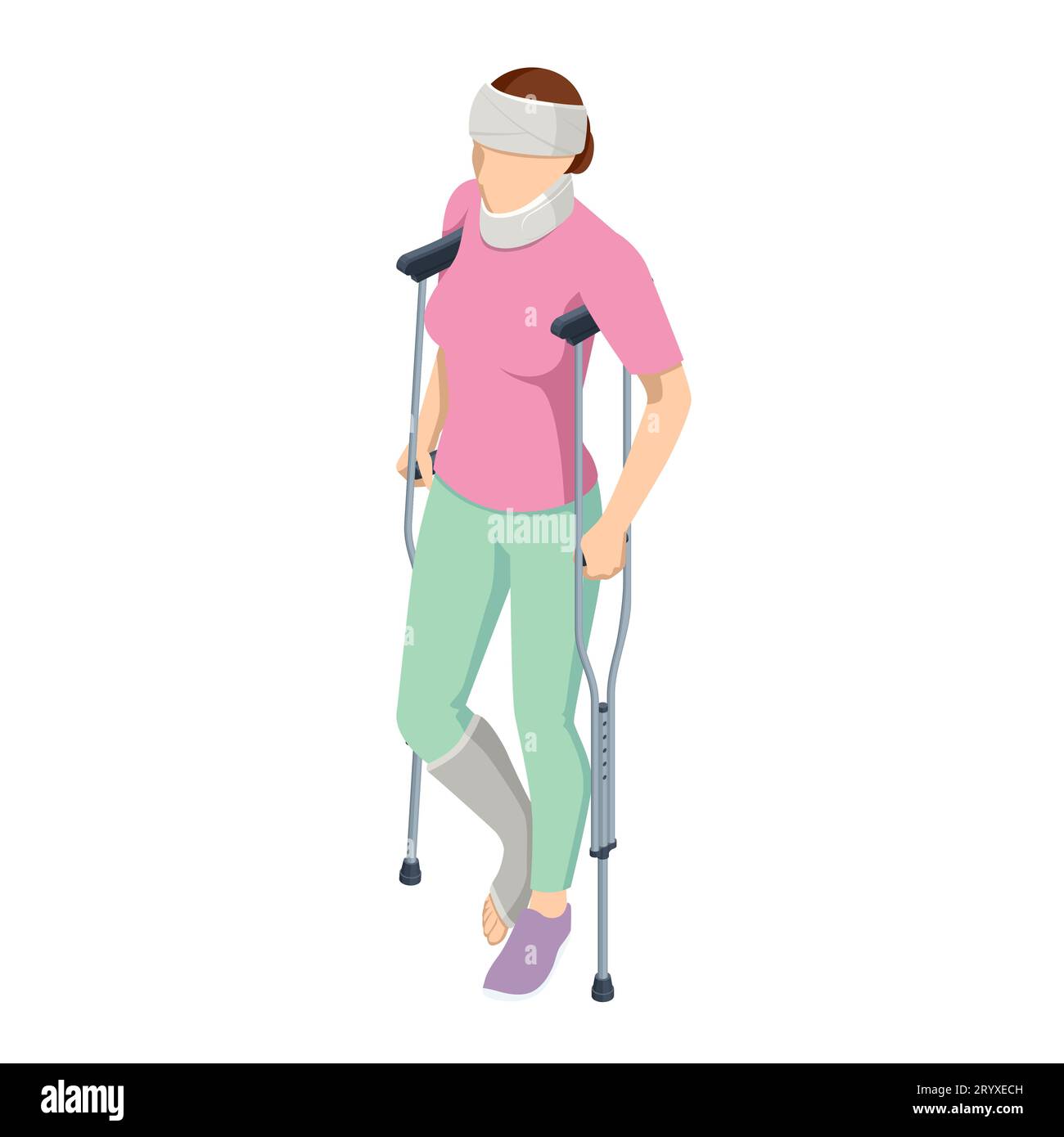 Woman bandage on head Stock Vector Images - Alamy