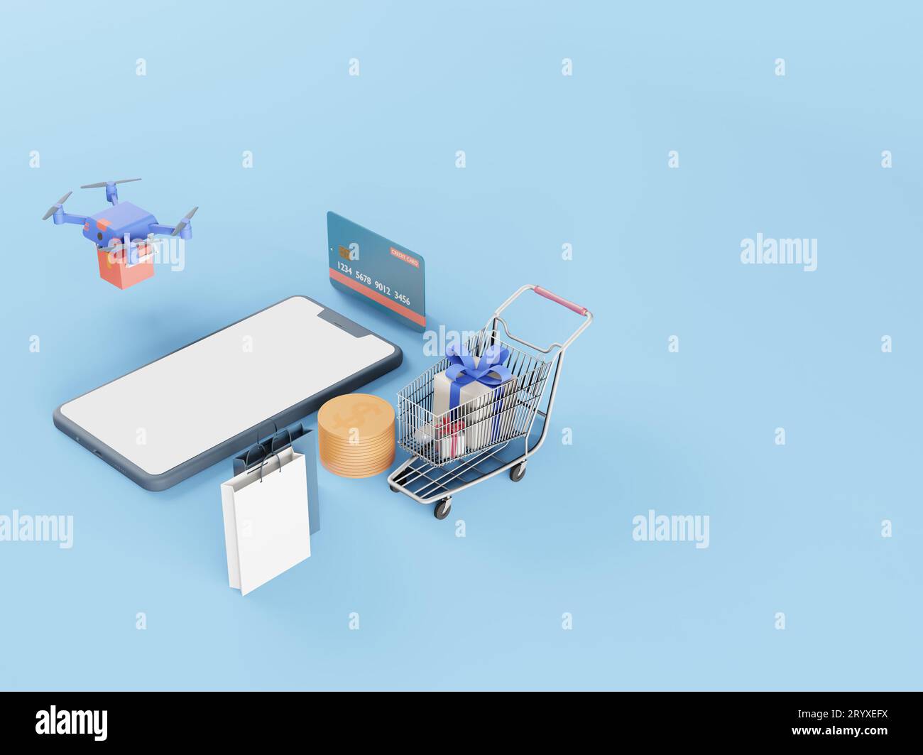 Shopping online on smartphone mobile application Stock Photo - Alamy