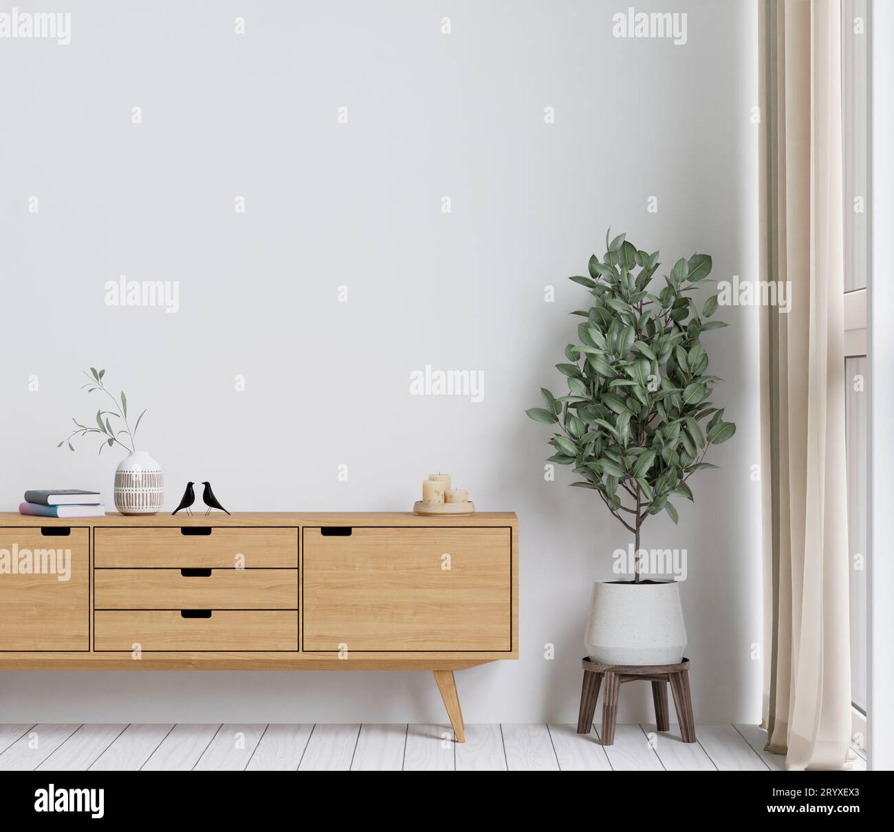 Big white living room.interior design Stock Photo - Alamy