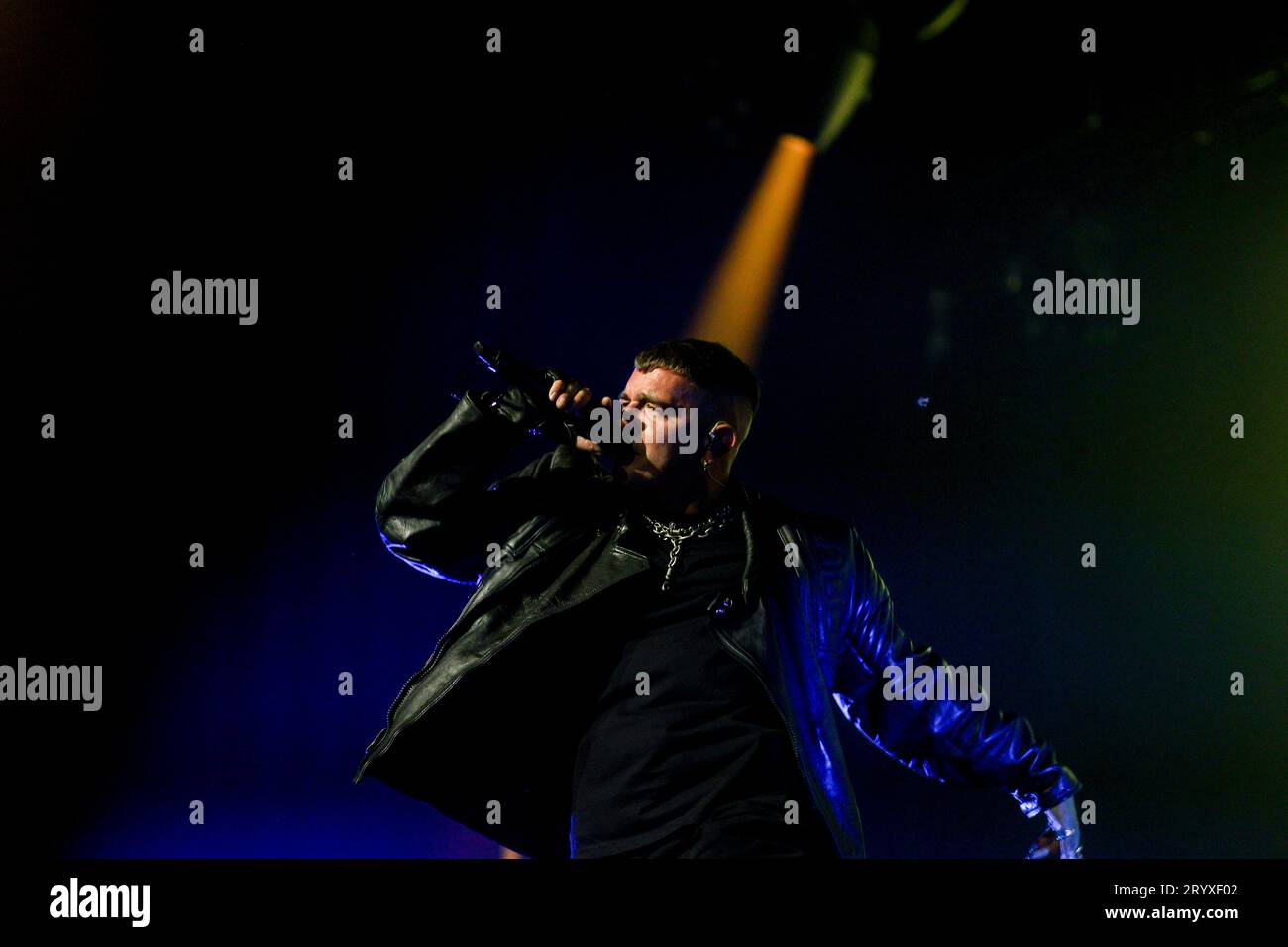 The singer Recycled J during his performance at the Gran Teatro ...