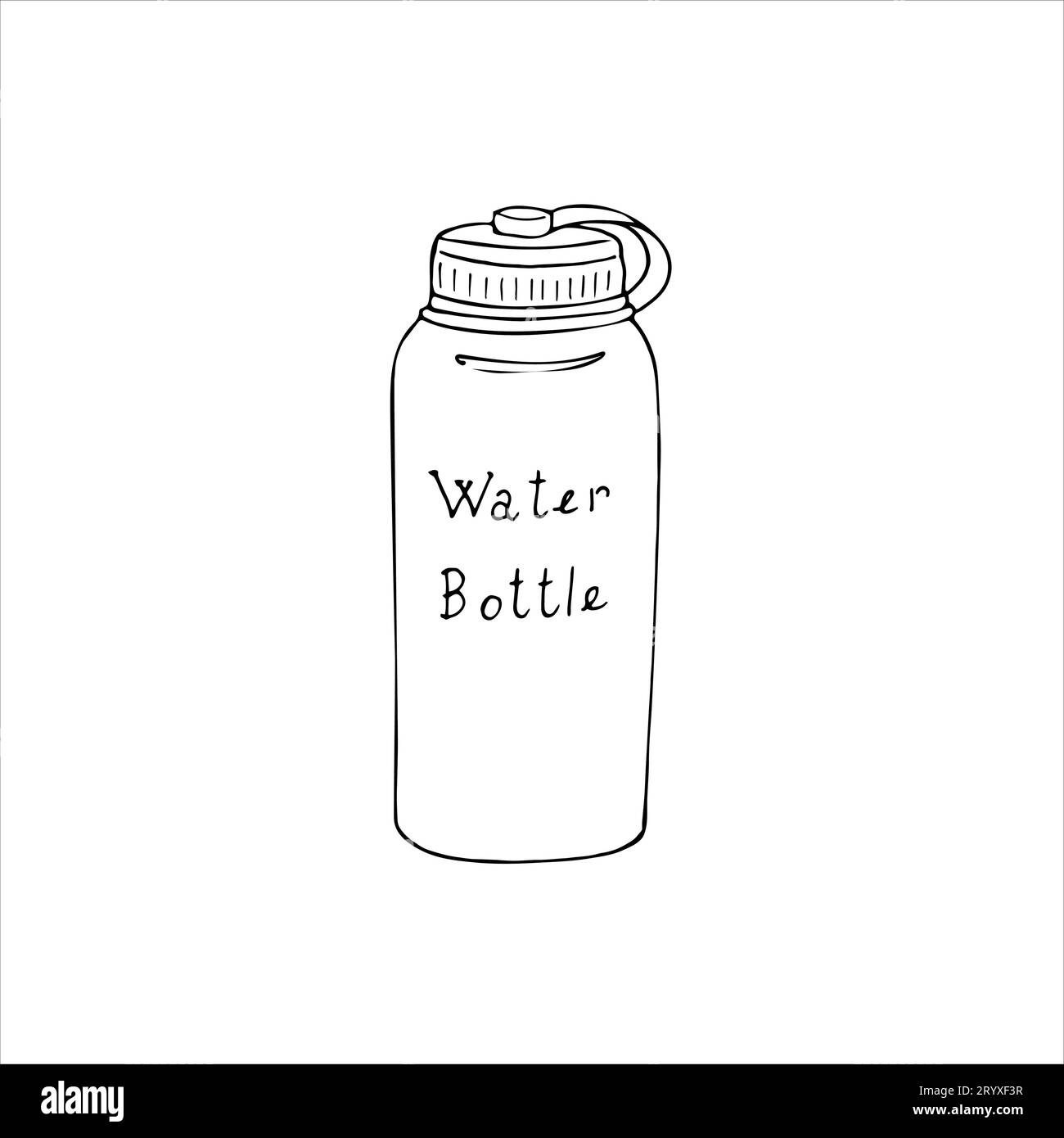 Hand-drawn water bottle, isolated vector illustration Stock Vector ...