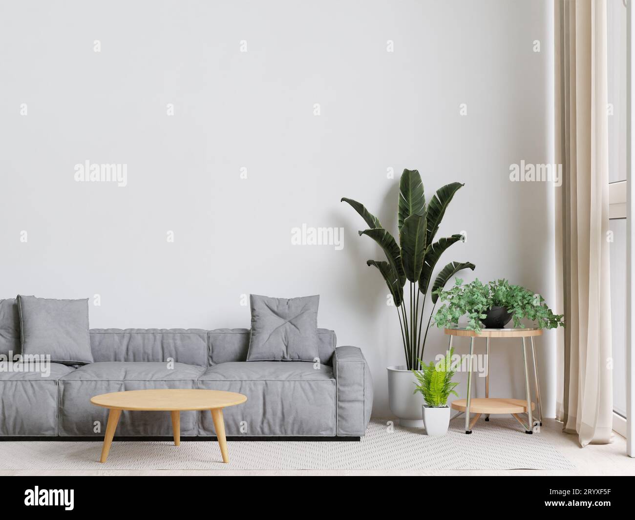 Big white living room.interior design Stock Photo - Alamy