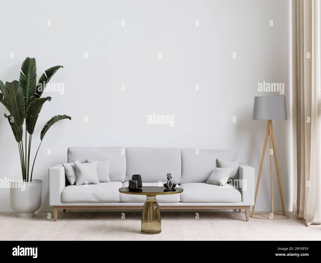 Big white living room.interior design Stock Photo - Alamy