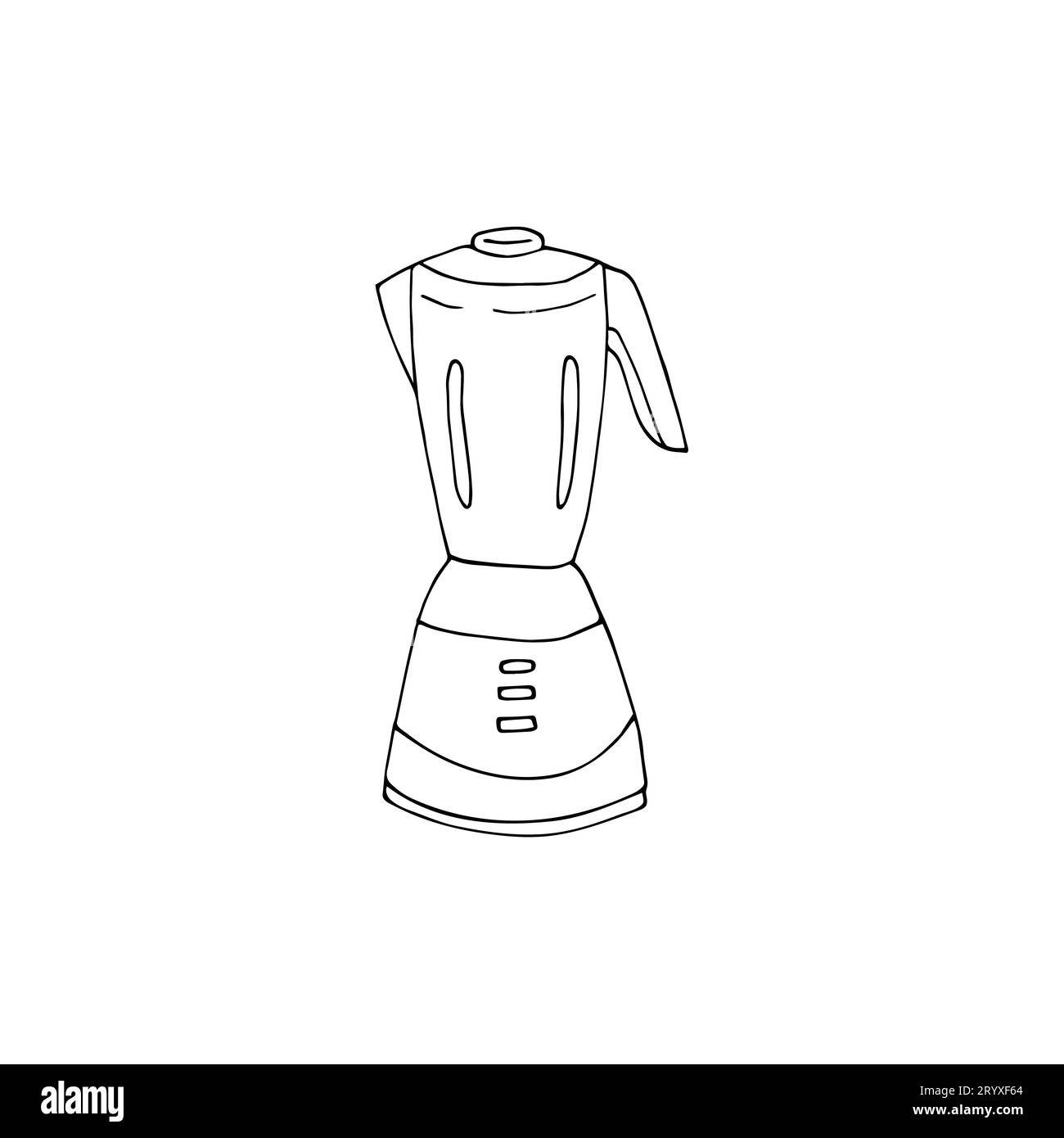 Hand-drawn blender vector illustration, Blender or food grinder stock ...