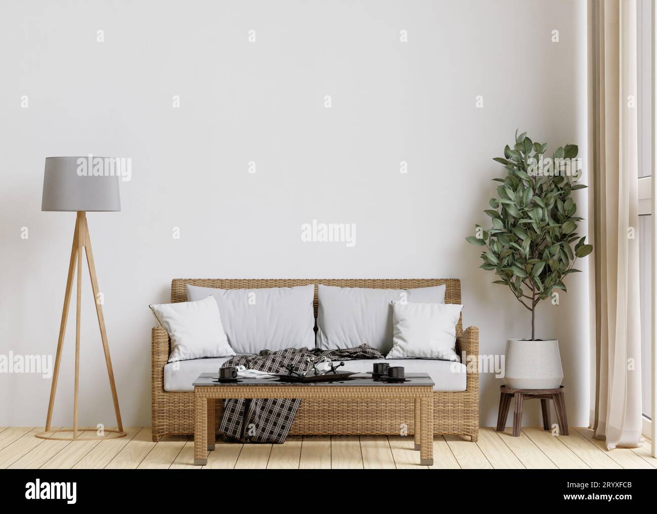 Big white living room.interior design Stock Photo - Alamy