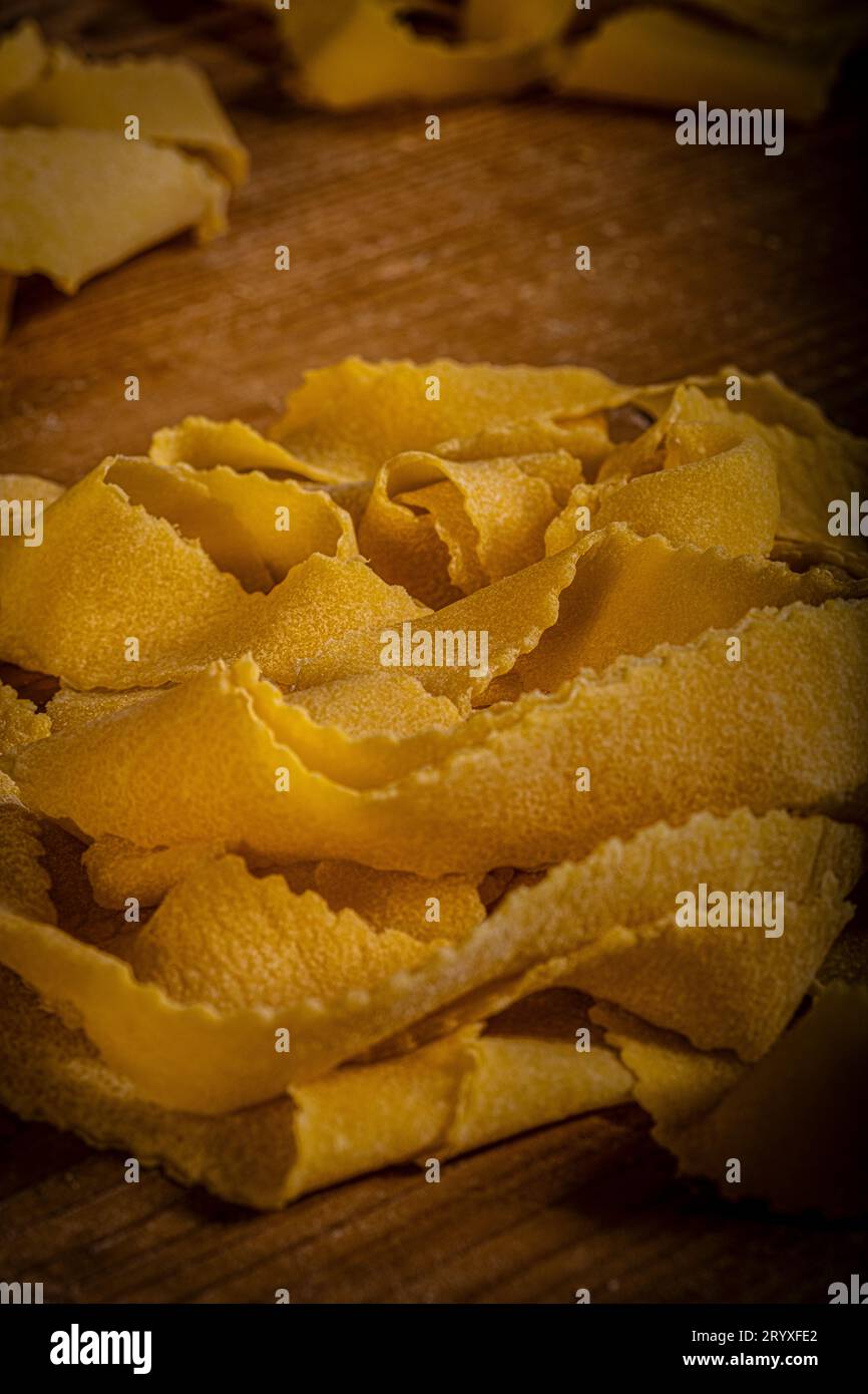 italian home made egg pasta Stock Photo - Alamy