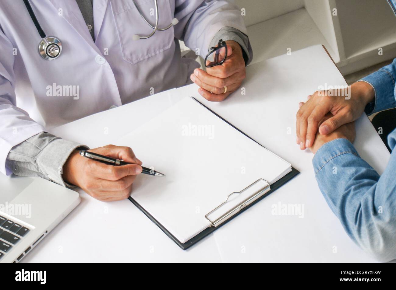 Medicine Doctor hand holding pack of different tablet blisters for ...