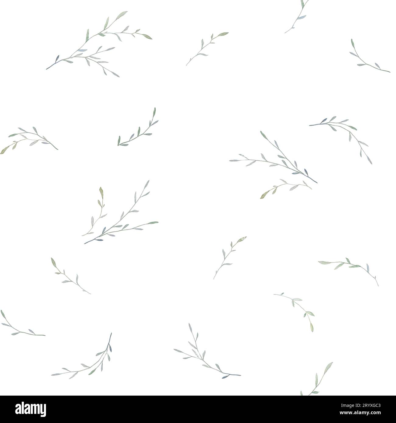 Branches Pattern, Forest Pattern Illustrations, Watercolor Seamless ...