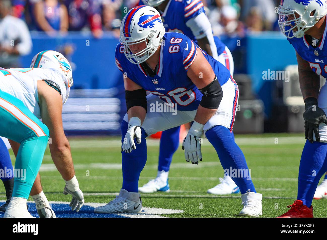 Buffalo Bills guard Connor McGovern (66) in action during an NFL ...