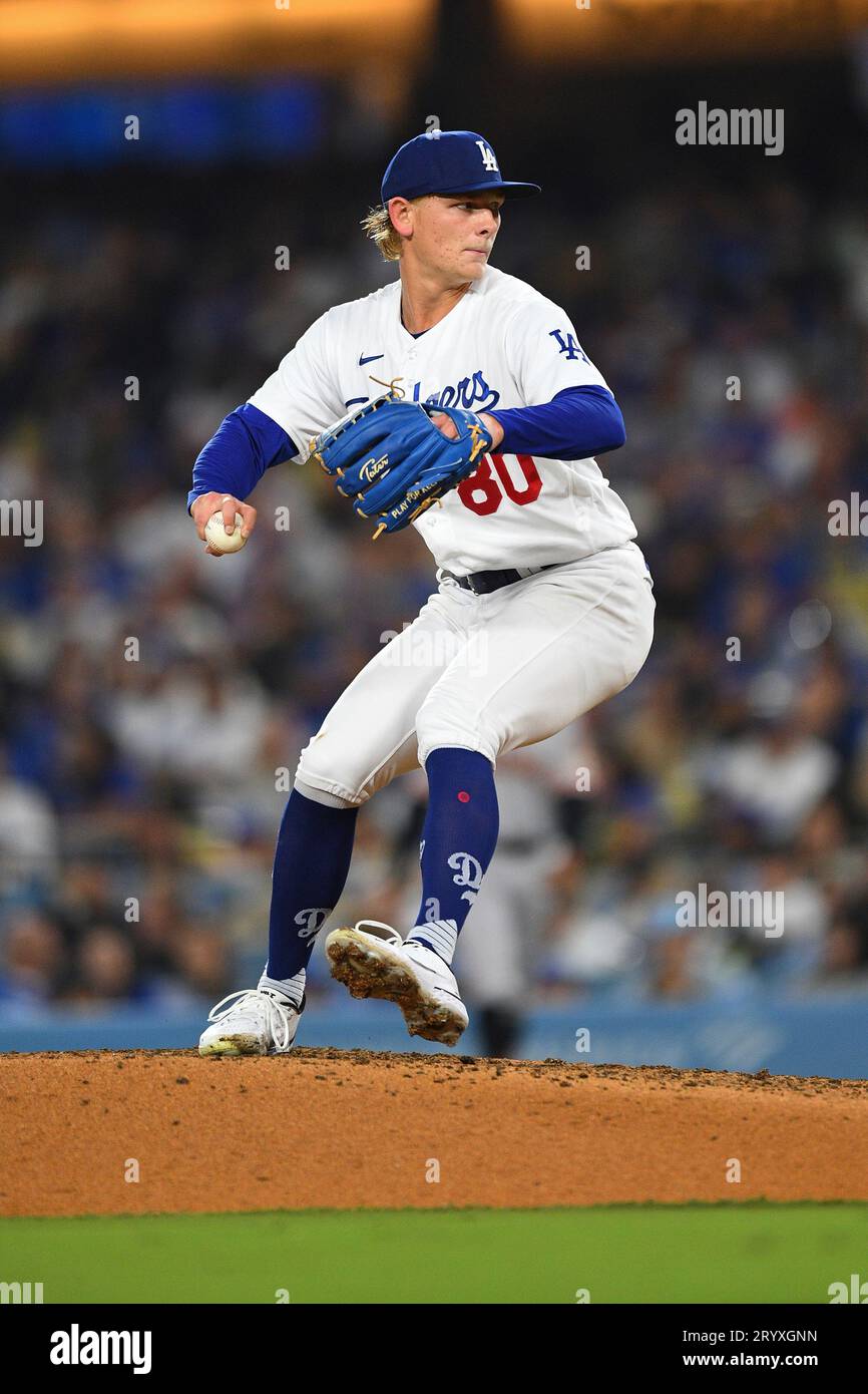 LOS ANGELES, CA - SEPTEMBER 21: Los Angeles Dodgers Pitcher Emmet ...