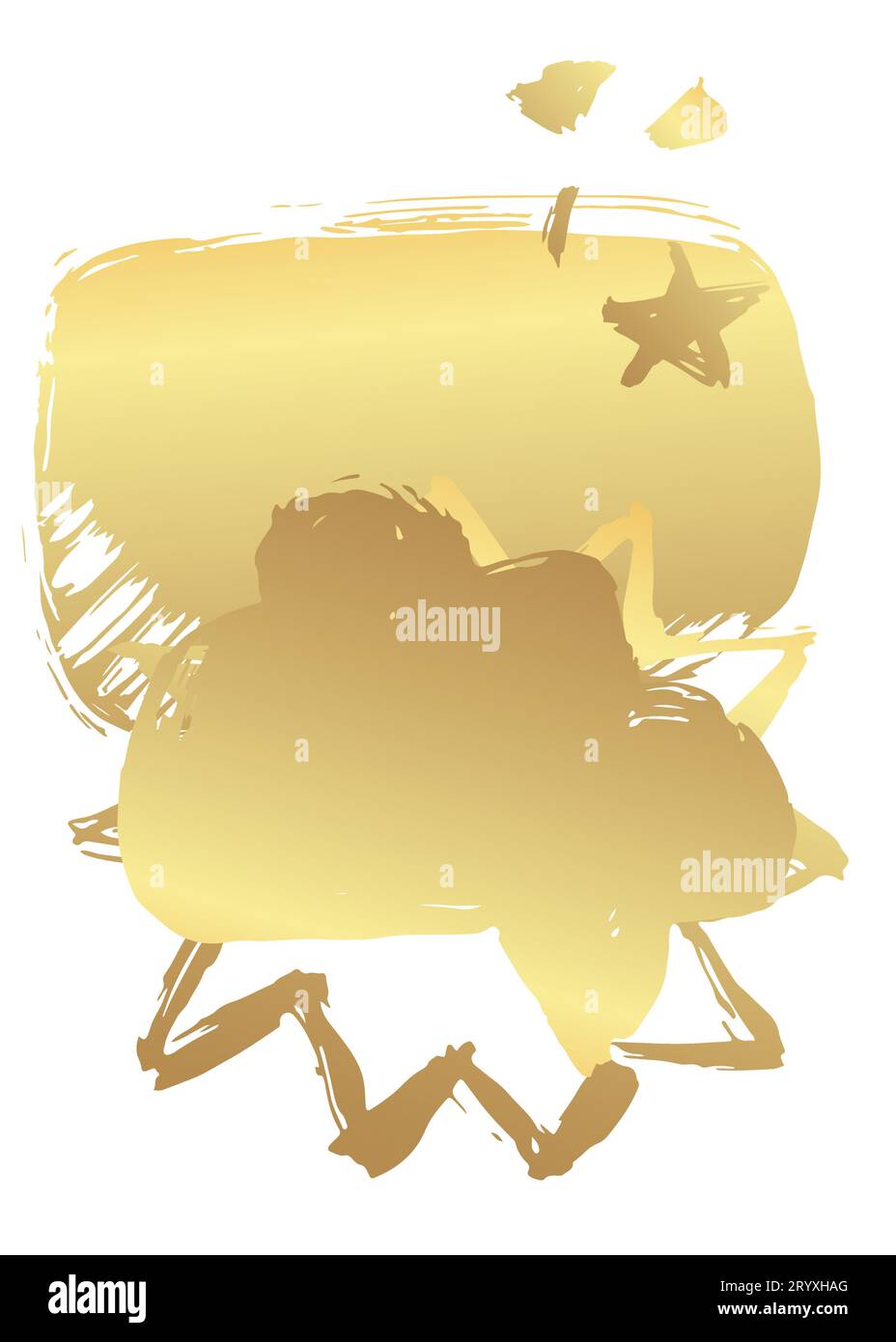 Gold graffiti Stock Vector Images - Alamy