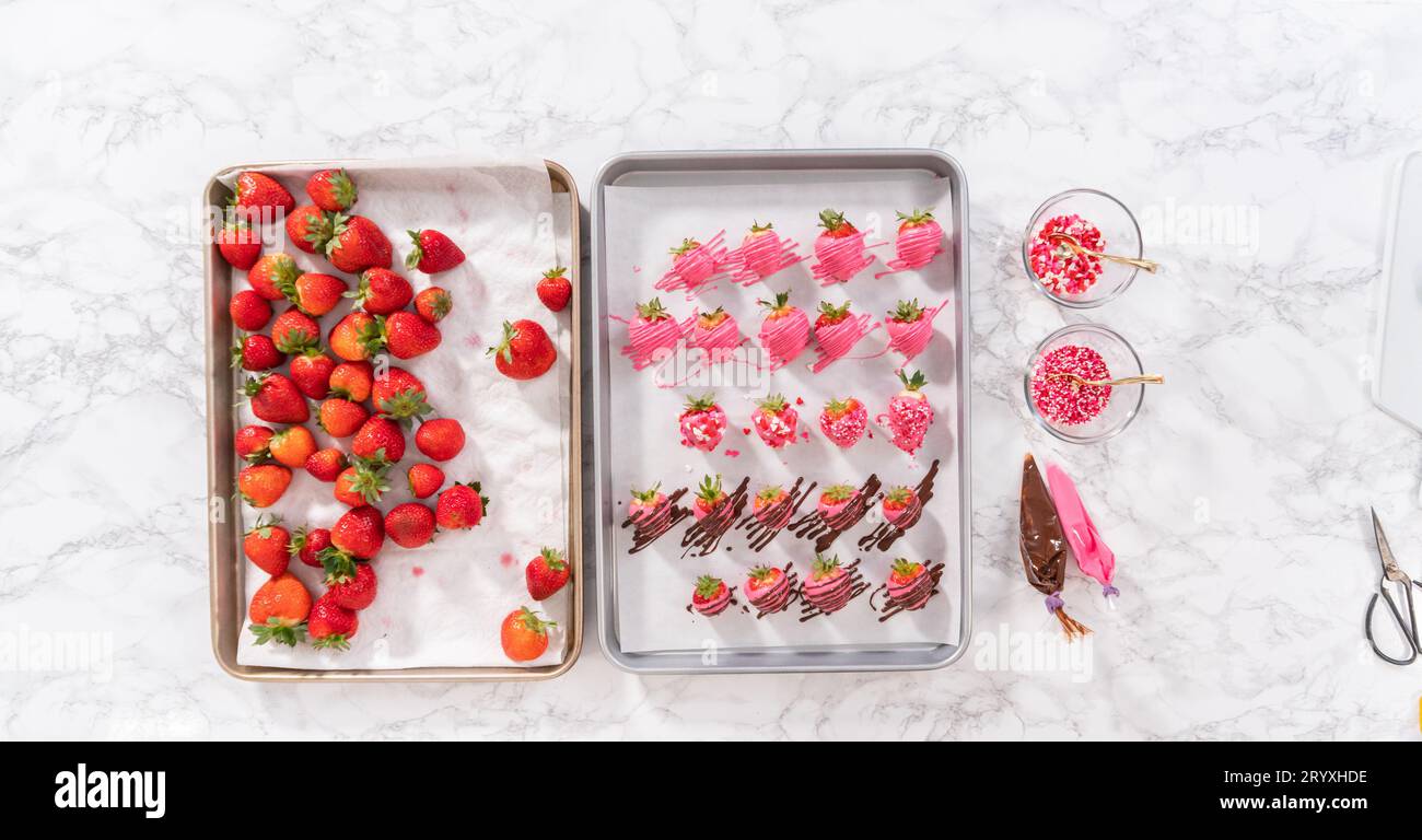 Chocolate covered strawberries Stock Photo - Alamy