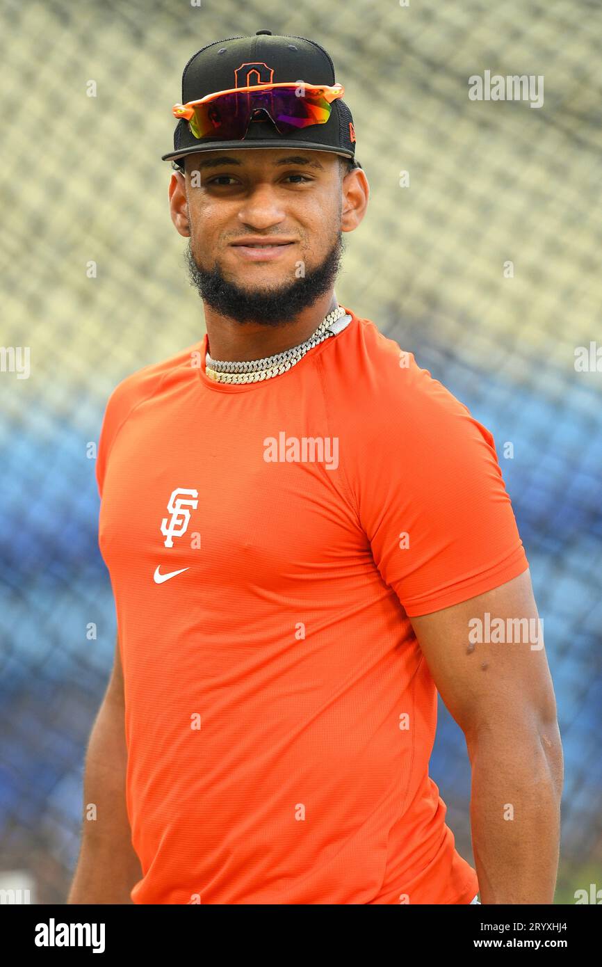 LOS ANGELES, CA - SEPTEMBER 21: San Francisco Giants outfielder Luis ...