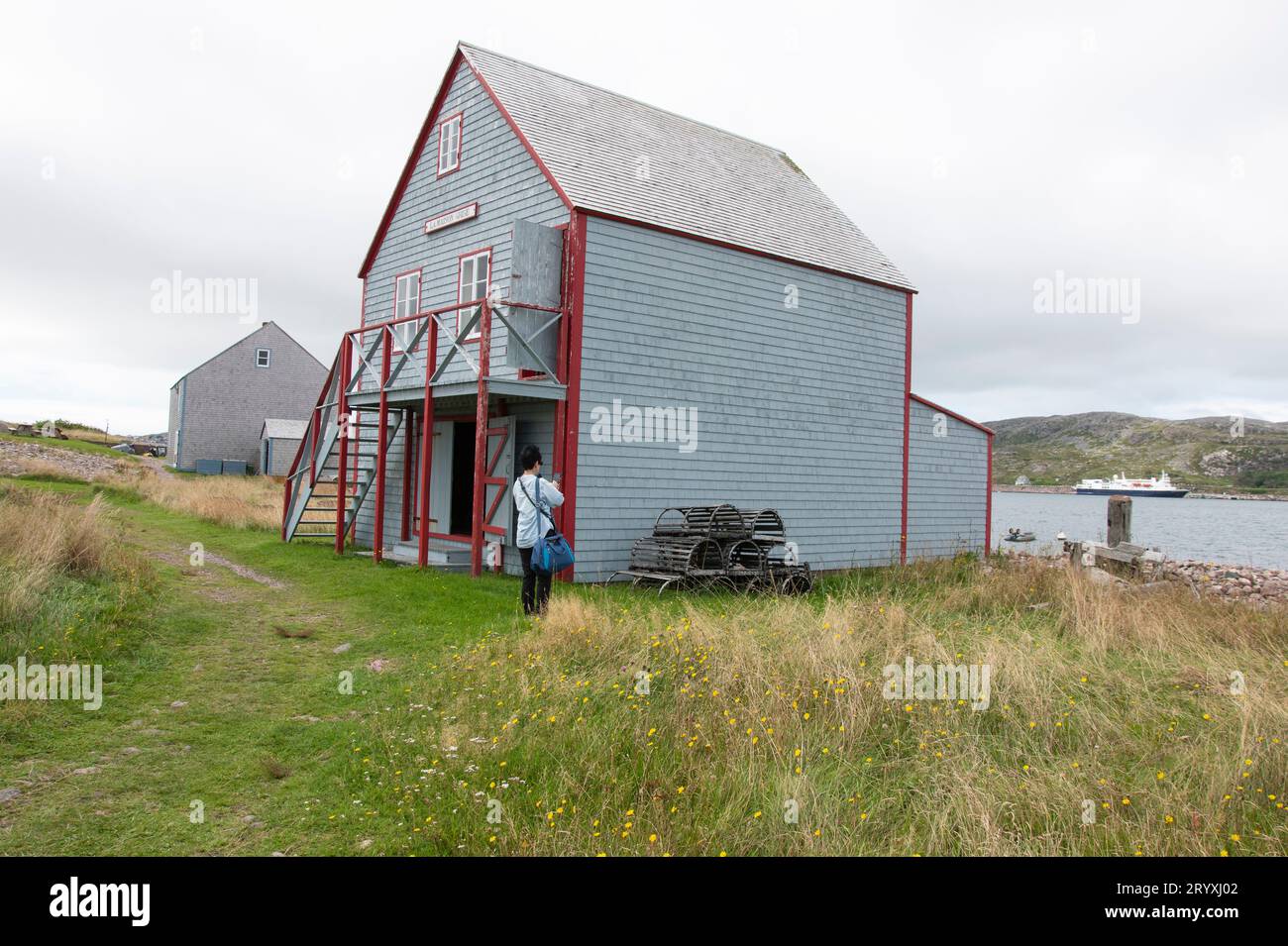The grey house in Ile-aux-Marins in St. Pierre, France Stock Photo - Alamy