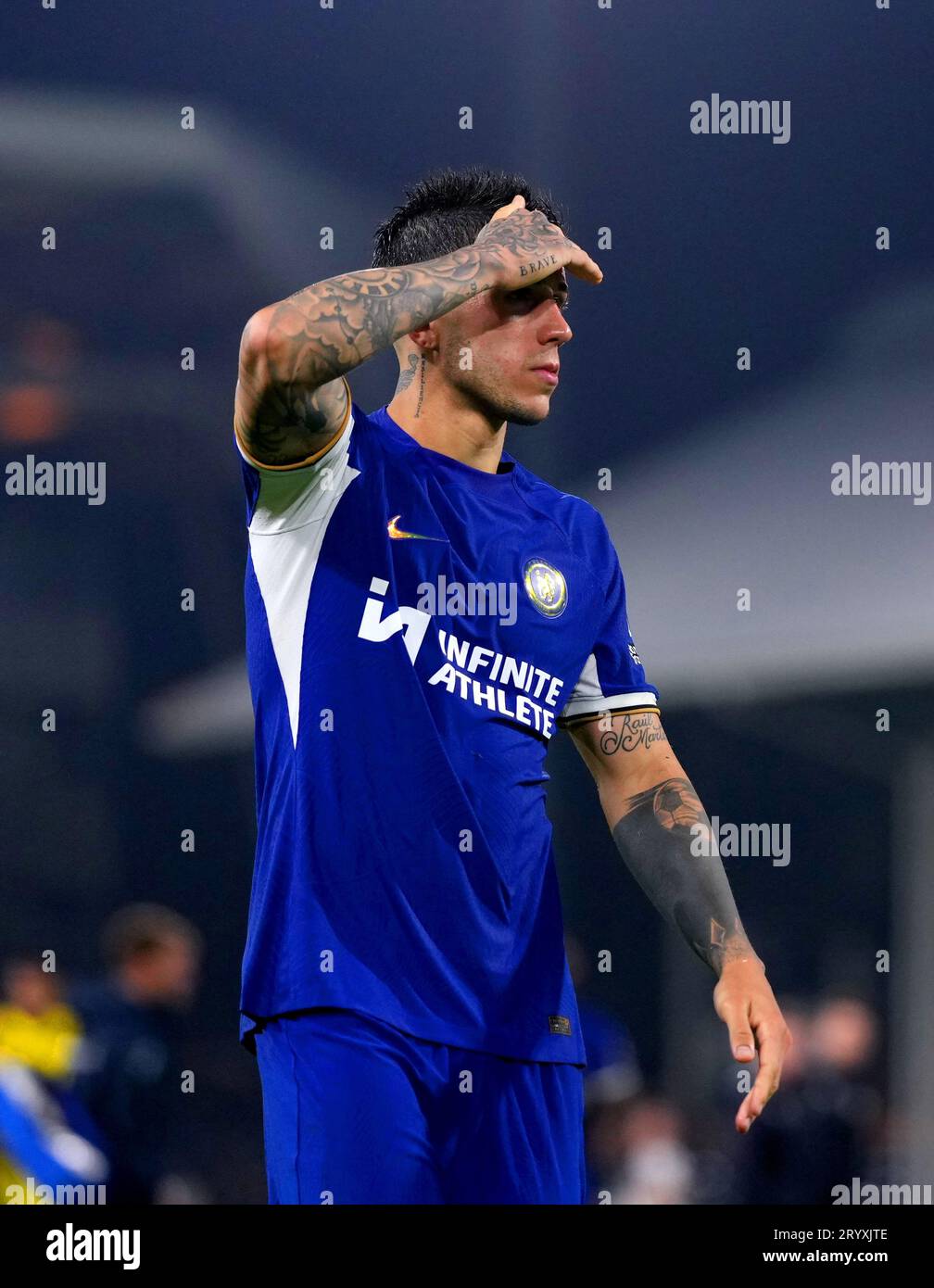 Chelsea's Enzo Fernandez at the end of the Premier League match at ...