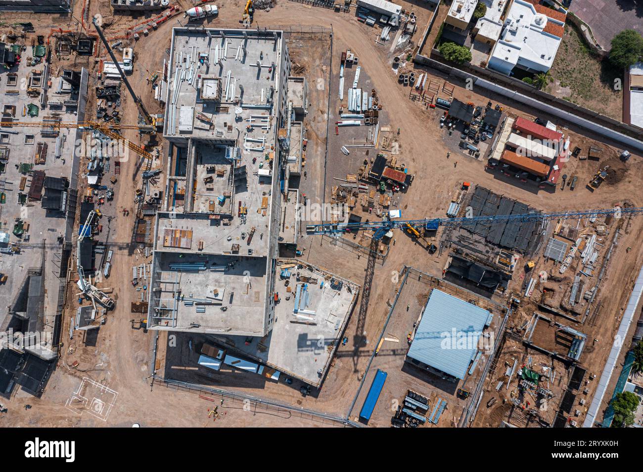 Aerial view of the new US consulate under construction in Hermosillo ...