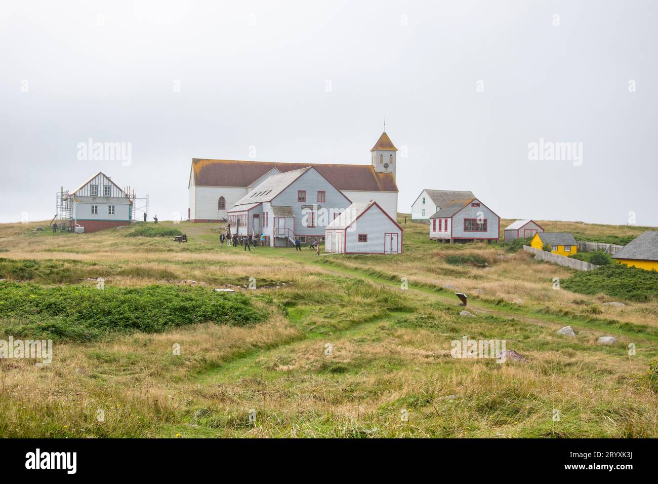 Wooden church on Ile-aux-Marins in St. Pierre, France Stock Photo - Alamy