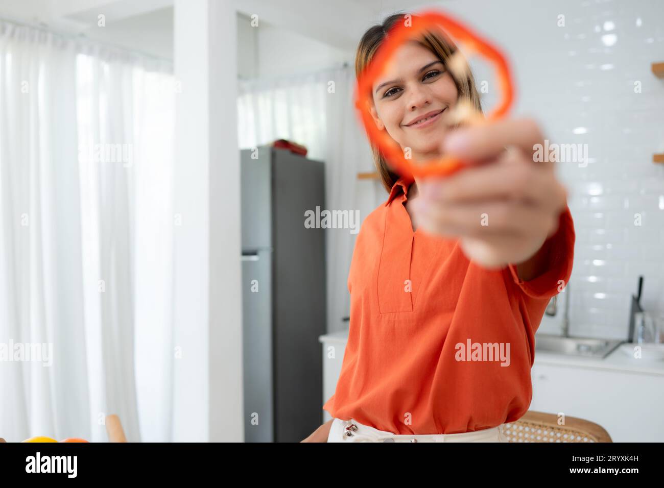 Chili meal woman woman portrait hi-res stock photography and images - Alamy