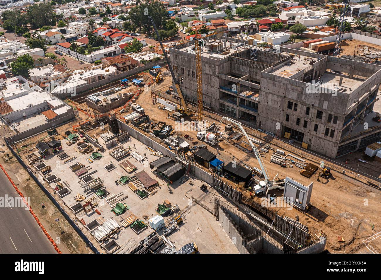 Aerial view of the new US consulate under construction in Hermosillo ...