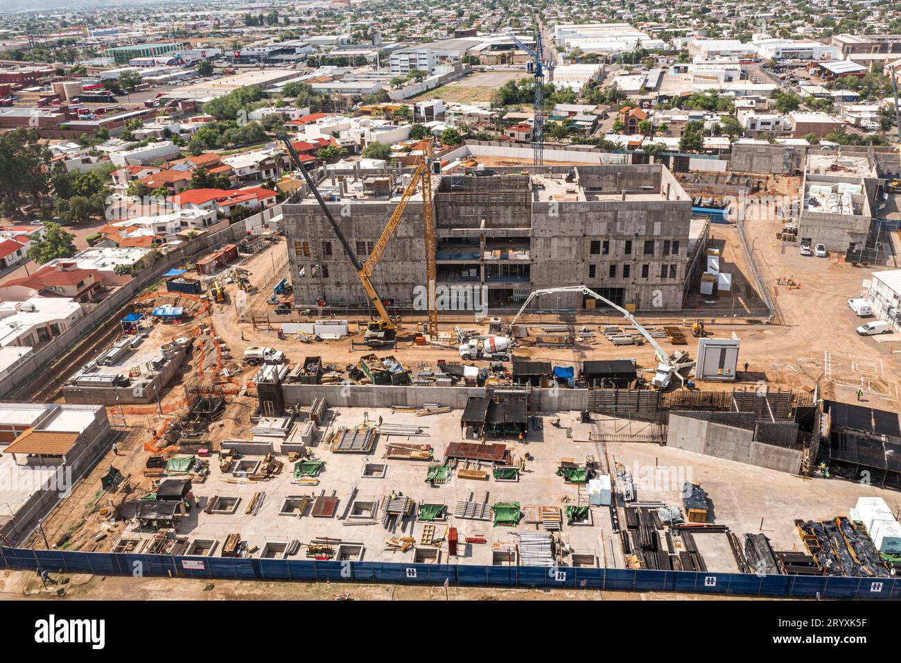 Aerial view of the new US consulate under construction in Hermosillo ...