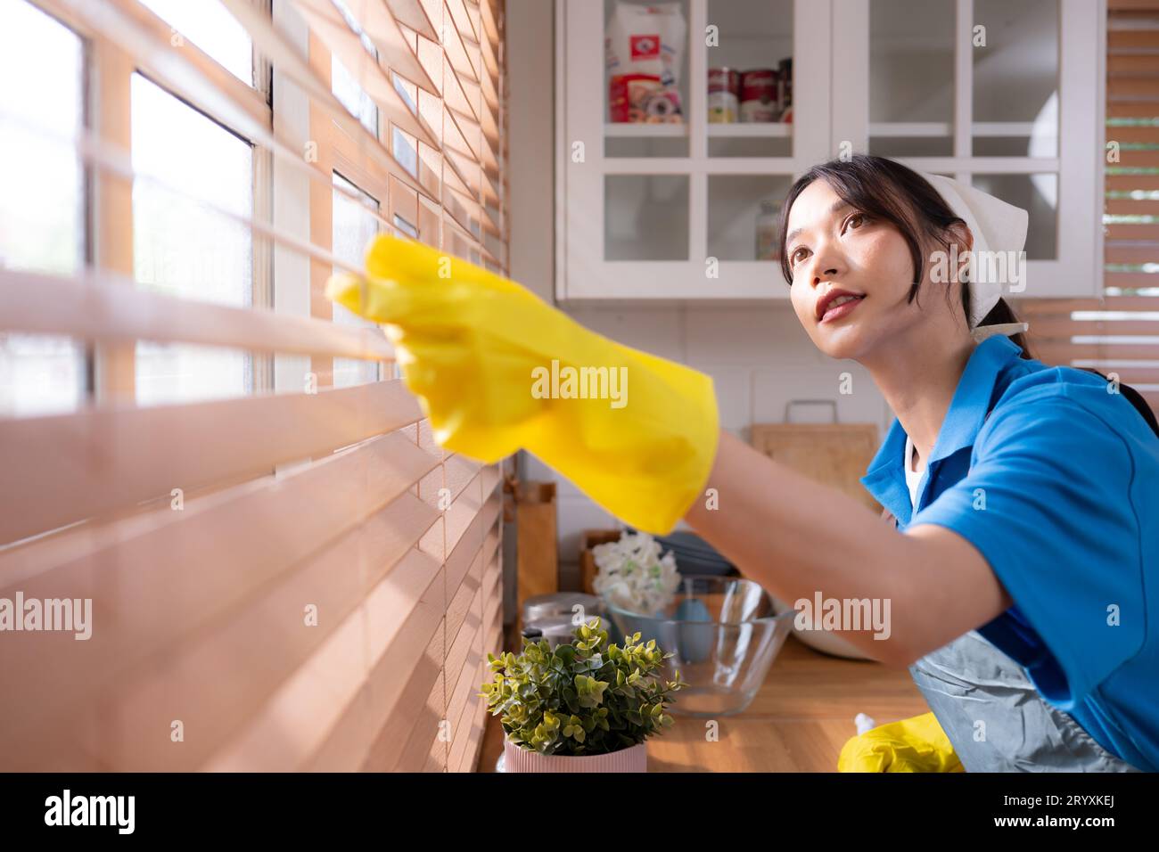 Asian domestic house cleaner maid hi-res stock photography and images ...