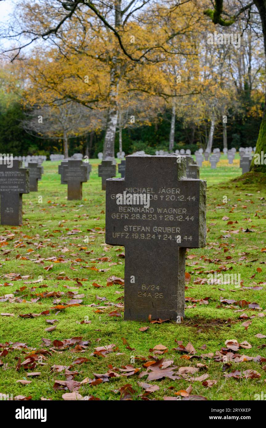 The Sandweiler German war cemetery in Luxembourg. It contains the ...