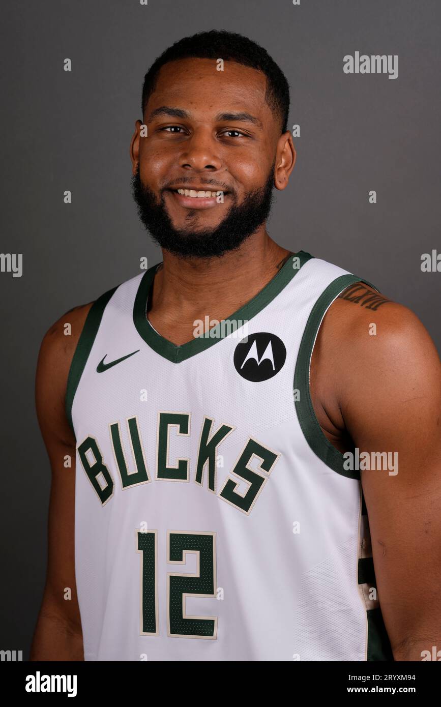 Milwaukee Bucks' Lindell Wigginton poses for a picture during the NBA ...