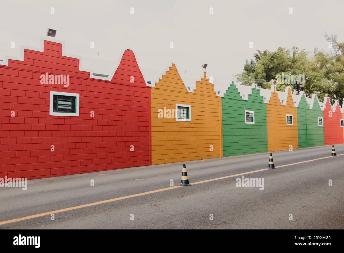 street with colorful dutch facade Stock Photo - Alamy
