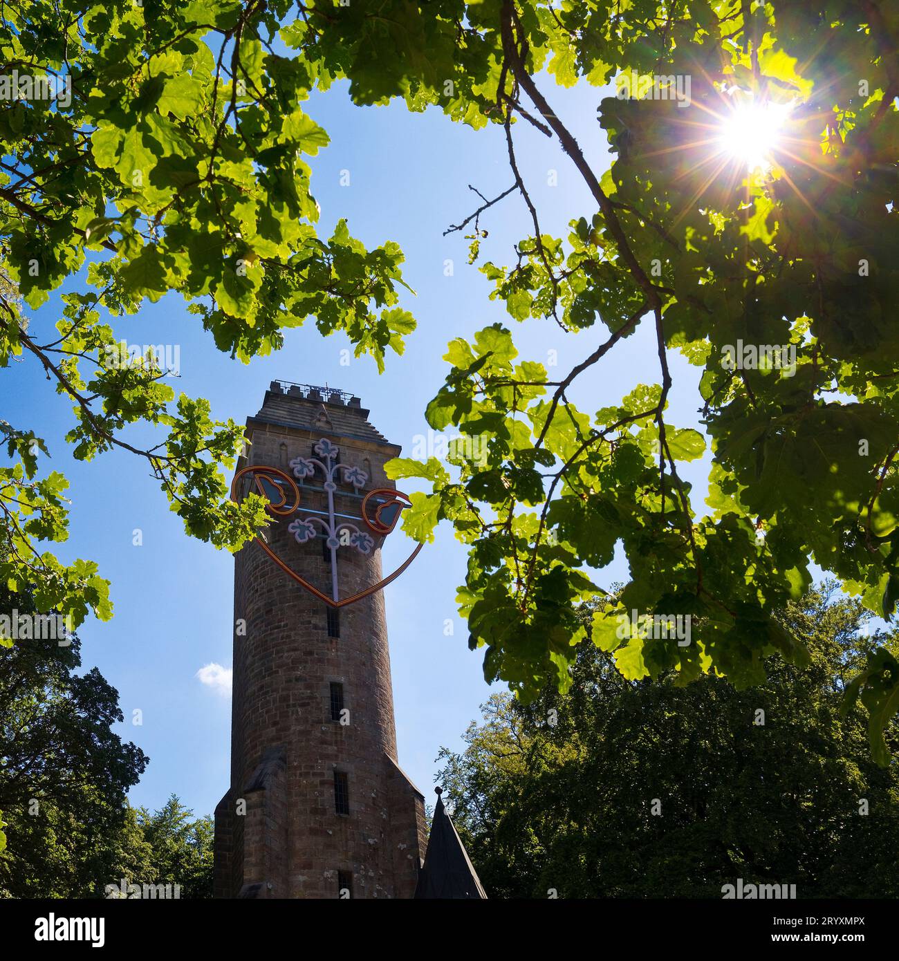 Kaiser Wilhelm Tower or Spiegelslust tower, Marburg an der Lahn, Hesse ...