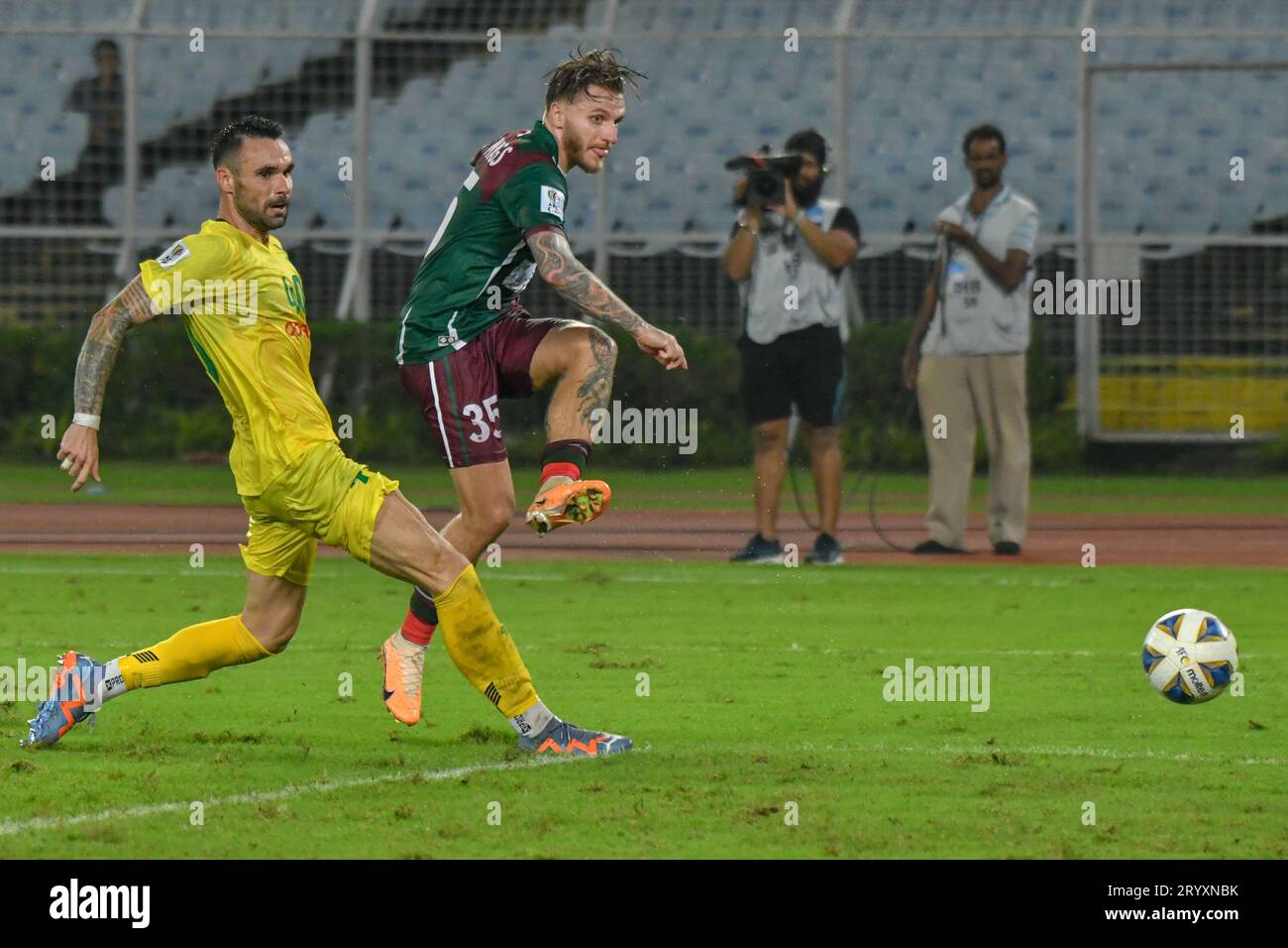 Kolkata, India. 02nd Oct, 2023. Jason Steven Cummings of Mohun Bagan ...
