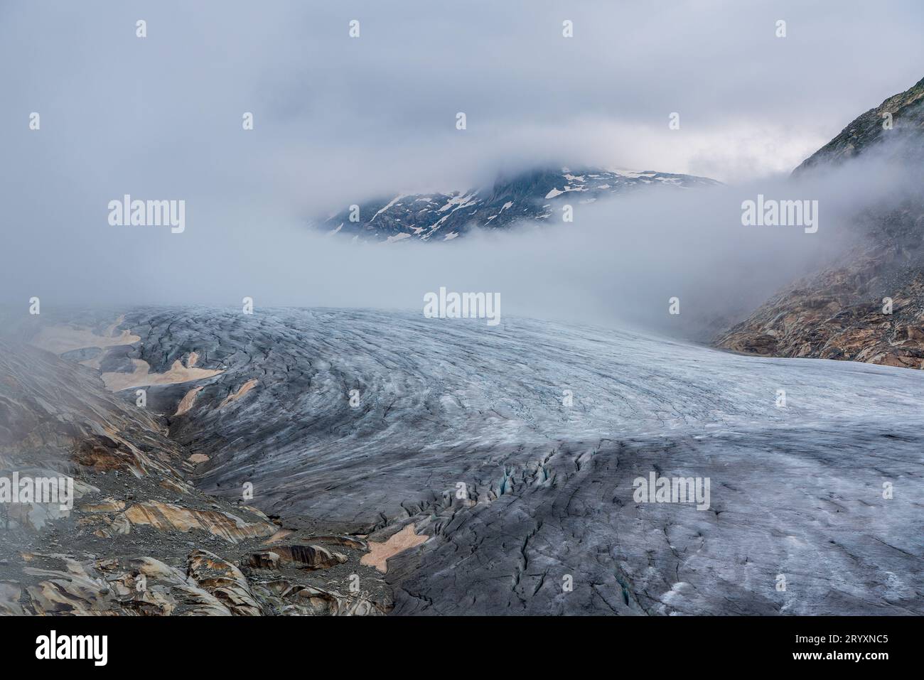 The Rhone Glacier in the Swiss Alps Stock Photo - Alamy
