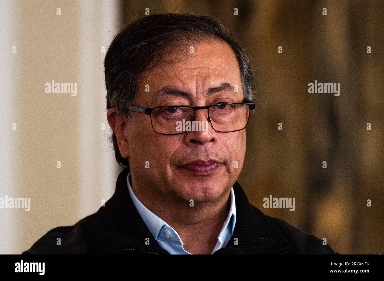 Bogota, Colombia. 02nd Oct, 2023. Colombian president Gustavo Petro ...