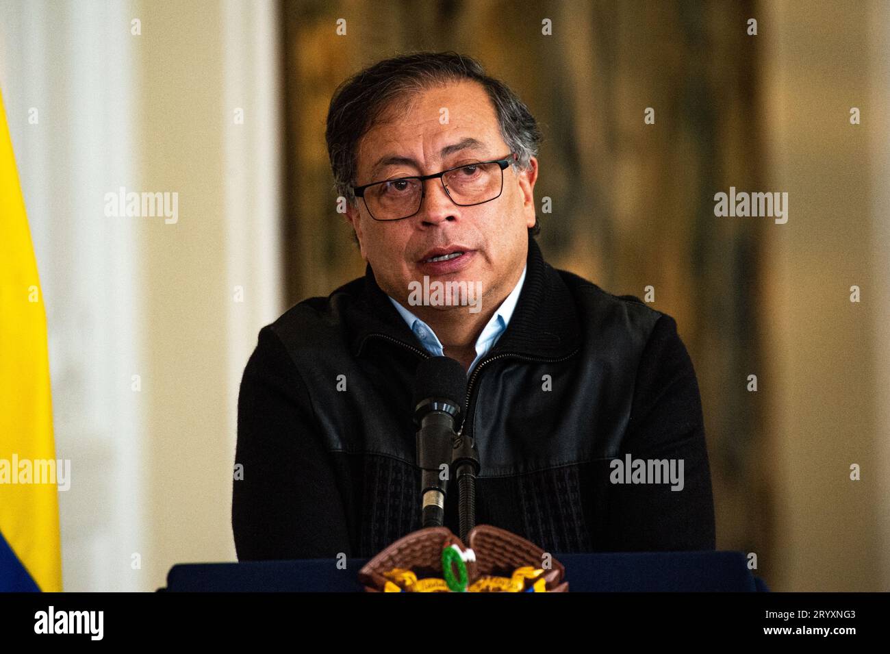 Bogota, Colombia. 02nd Oct, 2023. Colombian president Gustavo Petro ...